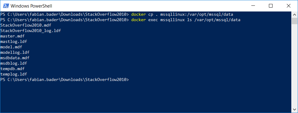 Linux Sql Server 2017 Auf Docker Mit Der Stack Overflow Demo Datenbank